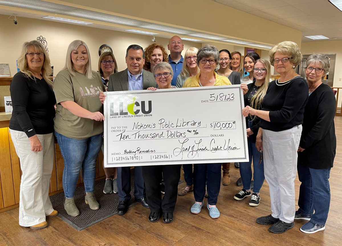 LLCU donates $10,000 to Nokomis Public Library – The Breeze-Courier